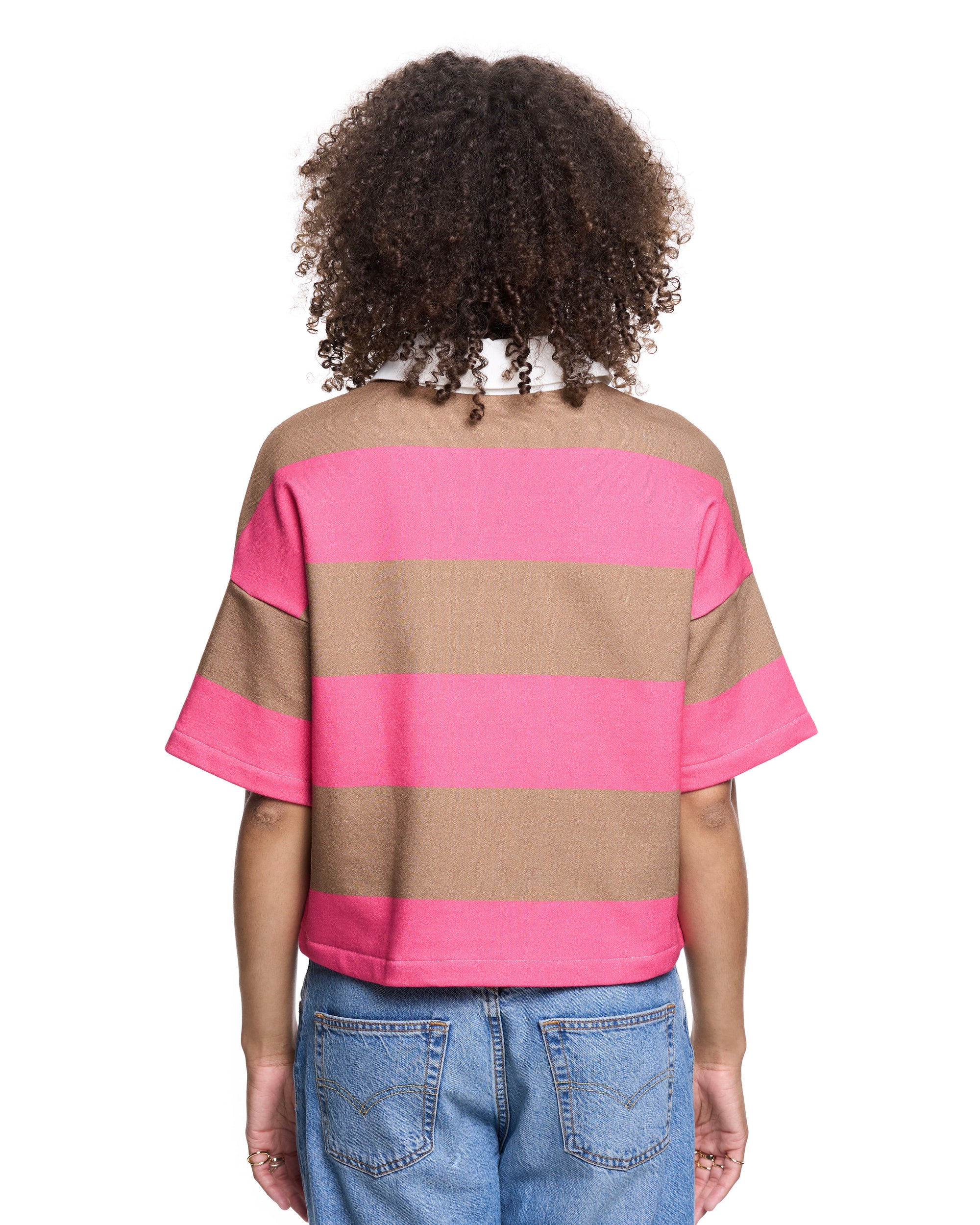 Rugby Shirt | Pink Mocha Stripe | thekitnyc – THE KIT.