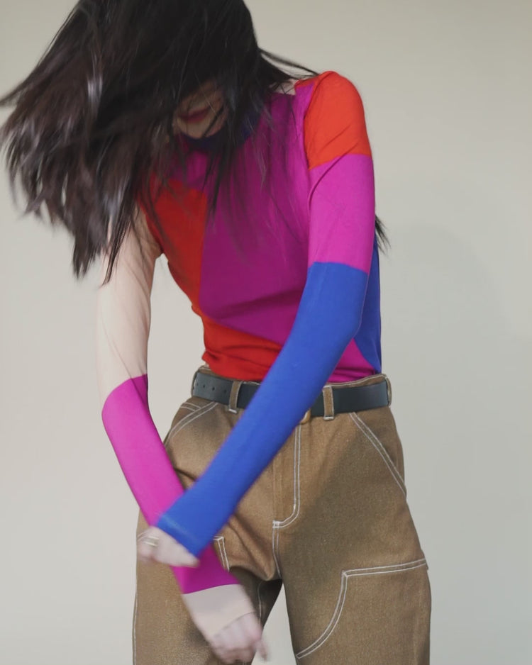 Turtleneck | Magenta Cut Paper | thekitnyc – THE KIT.